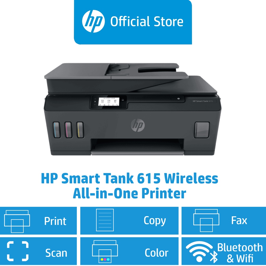 HP Smart Tank 615 AiO WL CISS Printer - Print, copy, scan, fax, ADF and ...