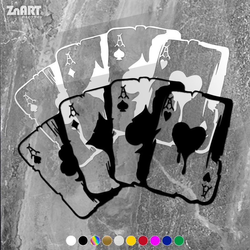 Car Stickers Poker Graphic Decals for Car Door and Window Decoration ...