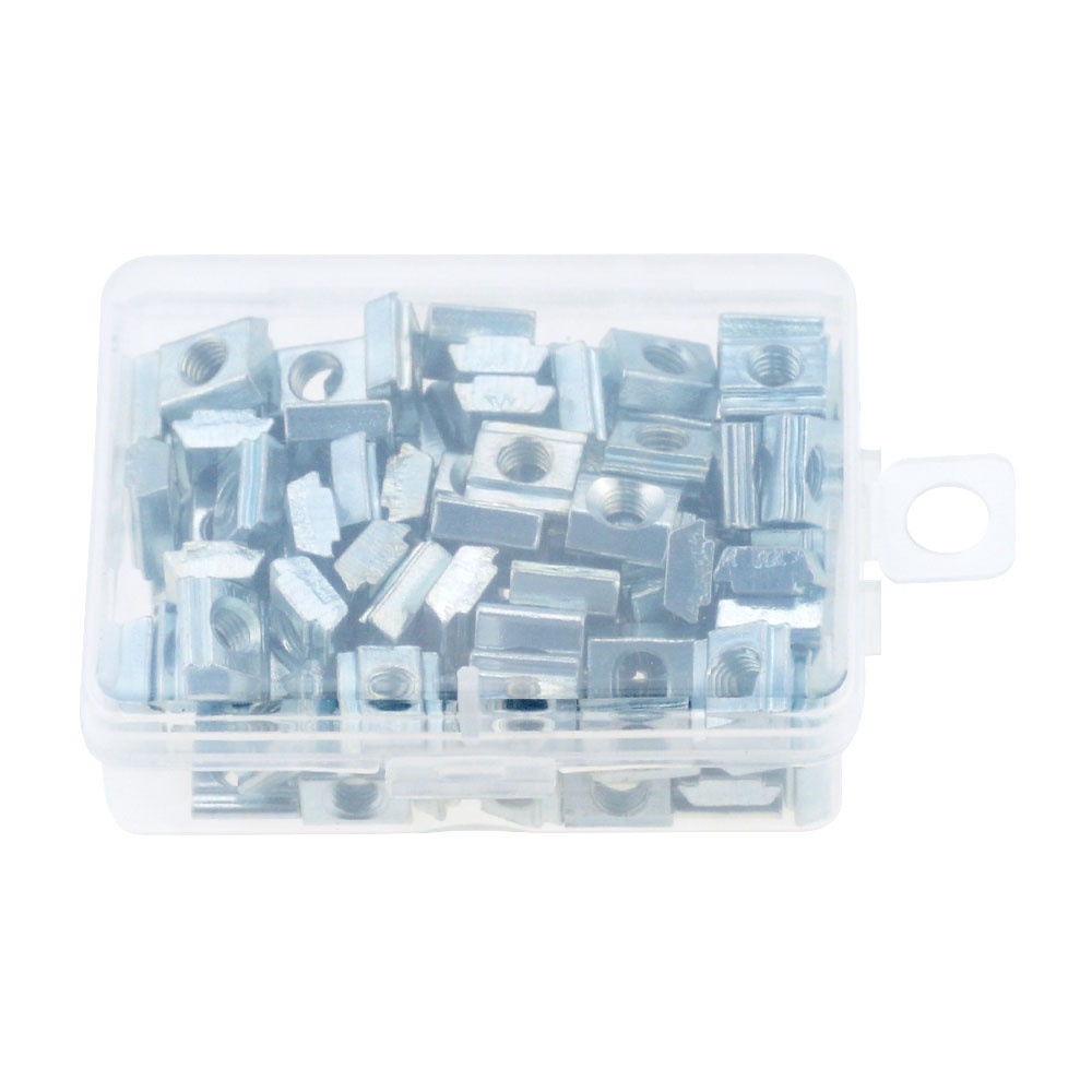 100PCS/Box M3 M4 M5 M6 T Square Nuts T-Track Sliding Hammer Nut For Fastener T Slot Aluminum ...
