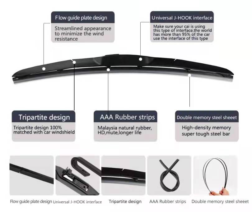 Hybrid Toyota Wigo Wiper Blade 14+21 Set/Pair Front JAPAN Quality for ...