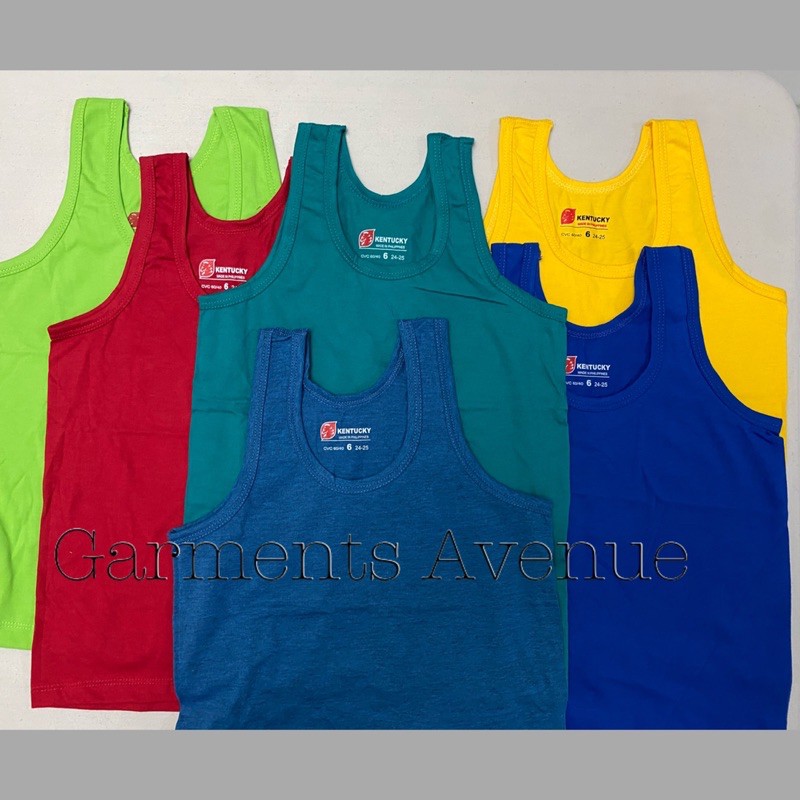 KENTUCKY COLORED Sando for Kids / Boys (6pcs) | Shopee Philippines