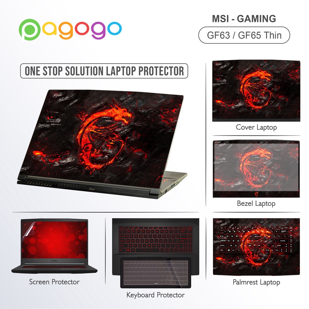Screen Guard Skin Keyboard Protector Garskin Laptop Sticker Msi GF63 ...
