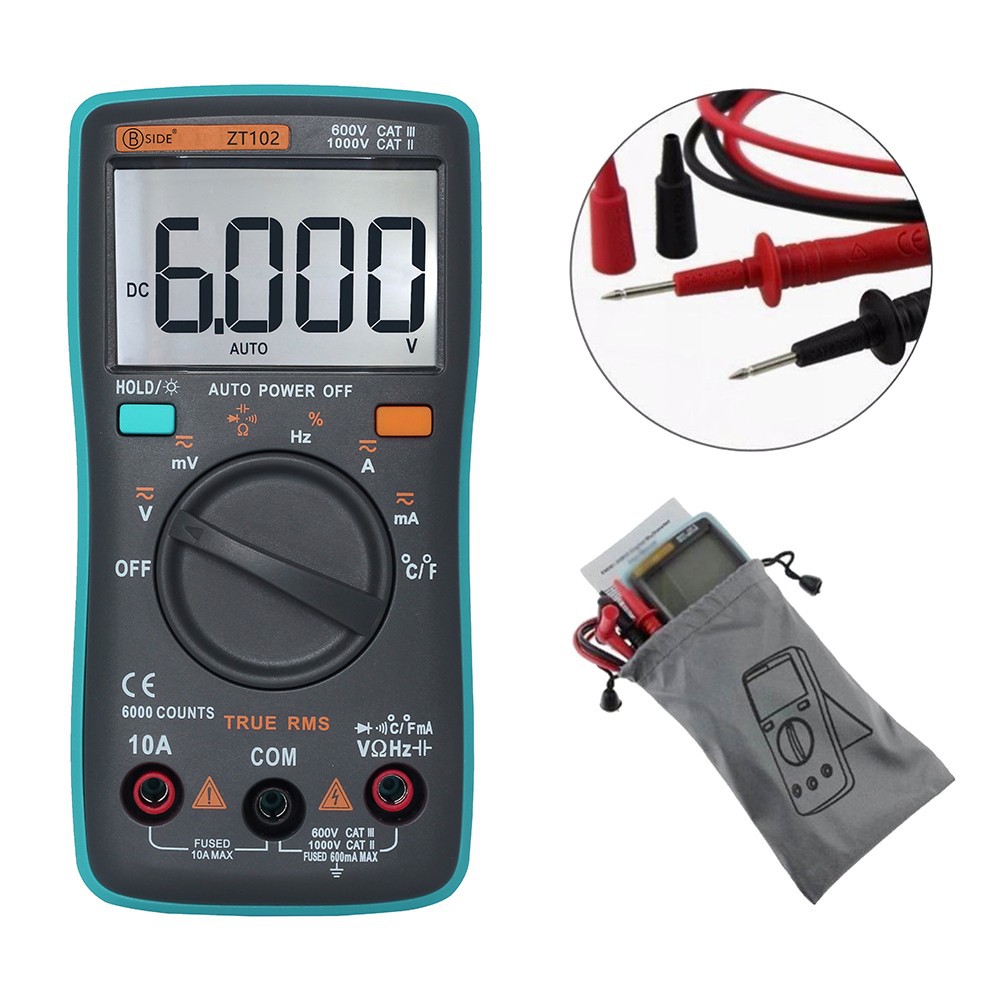 ZOTEK ZT-102 Mini 6000 Counts Auto Range Digital Multimeter | Shopee ...