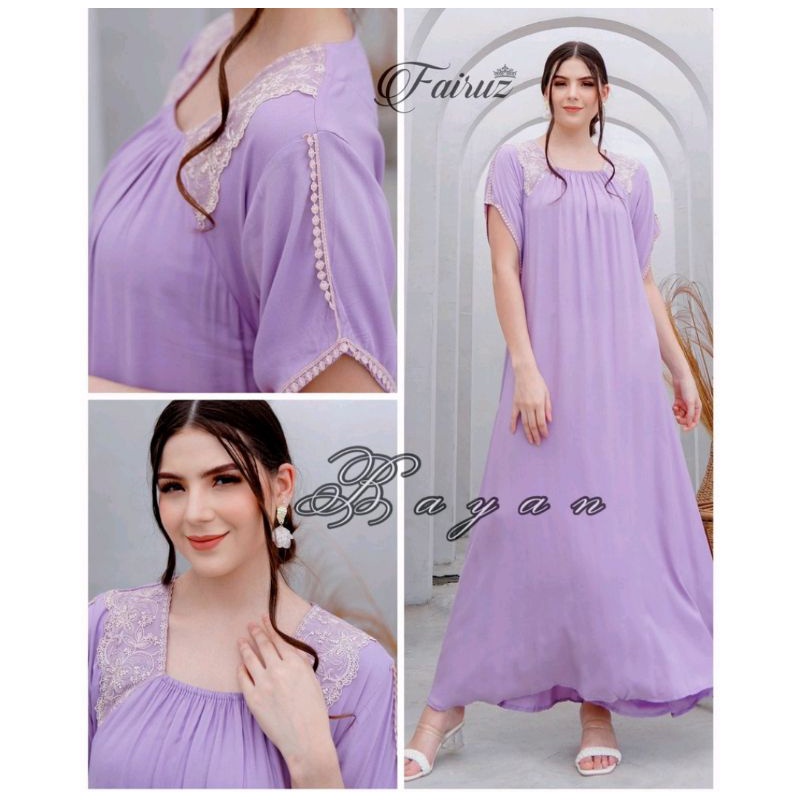 Arabic Negligee Fairuz Bayan Short Sleeve | Shopee Philippines