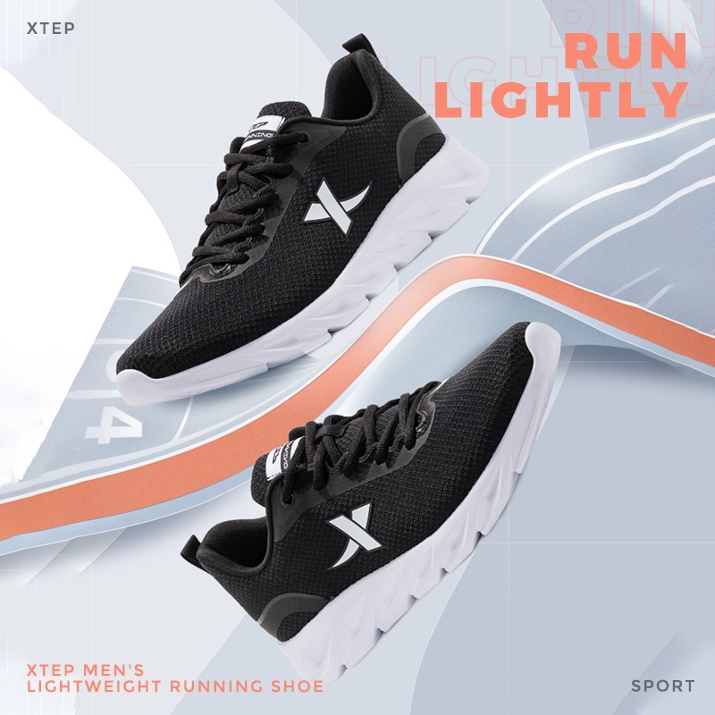 XTEP Men Running Shoes Breathable Shock Absorption Casual Cushioning ...