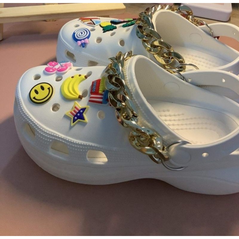 CROCS WHITE WITH ACCESSORIES | Shopee Philippines