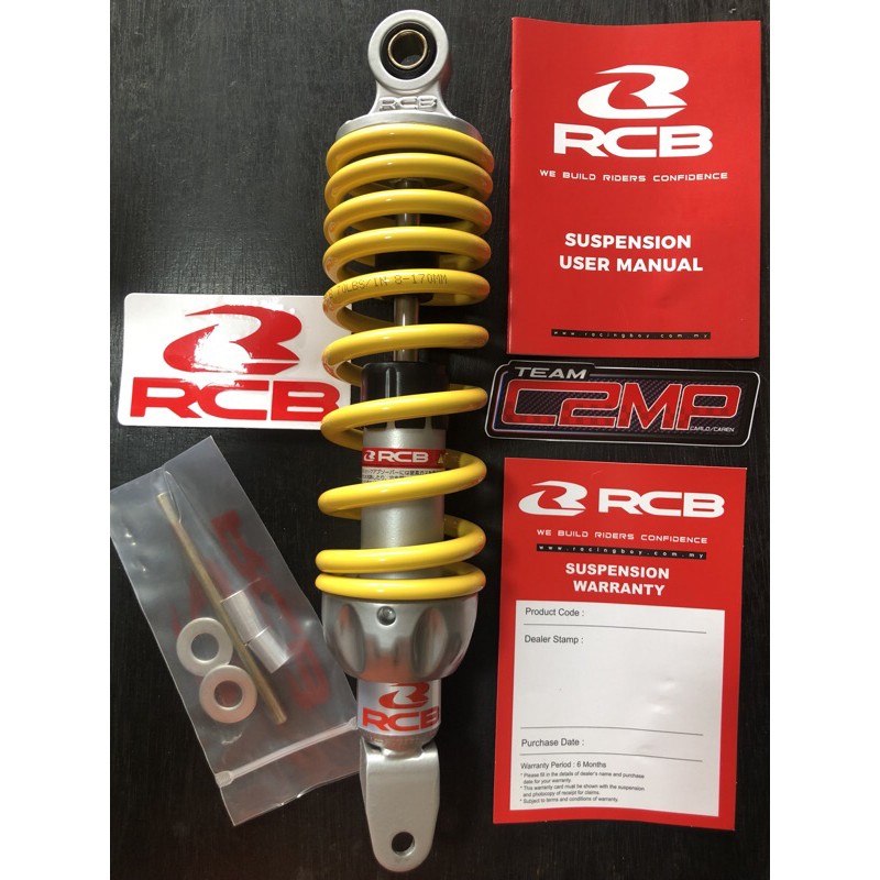 RCB Mono shock A2 Series 295mm & 305mm Fino, Mio Sporty,Soulty, Mx125 ...