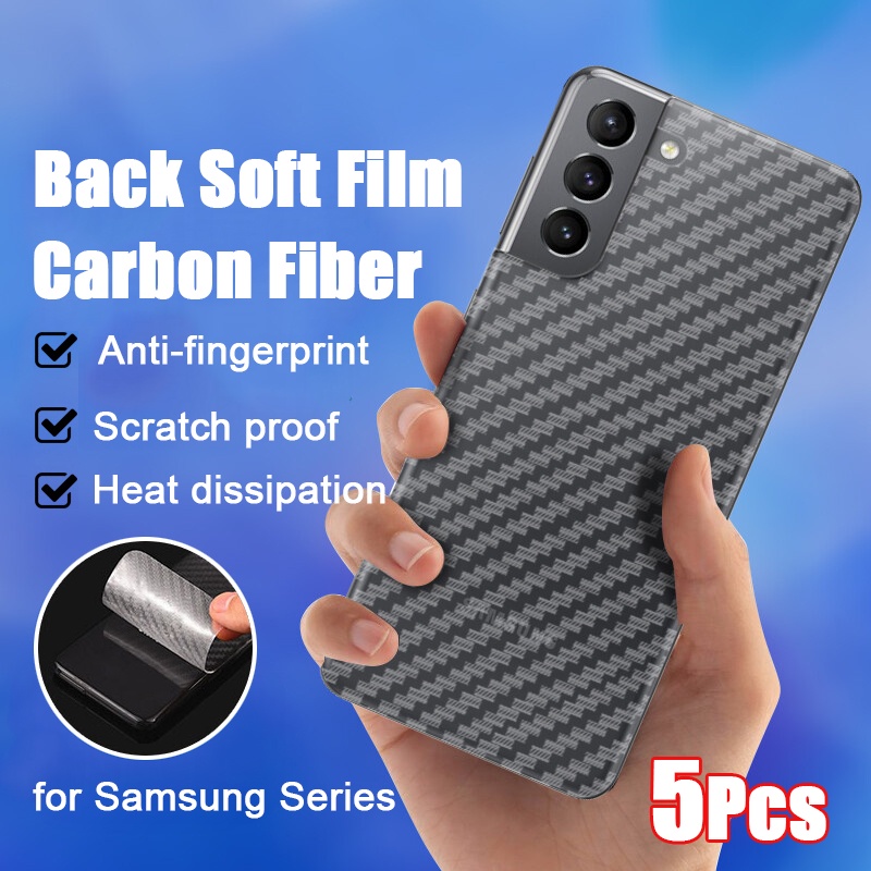 5Pieces/lot Samsung Galaxy S8 S9 S10 S20 S21 S22 S23 S24 Plus Note 8 9 10 20 Ultra Carbon Fiber ...
