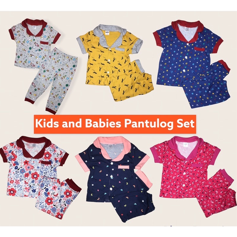 100% Cotton Sleepwear set Pantulog for Kids and Babies gift idea for ...