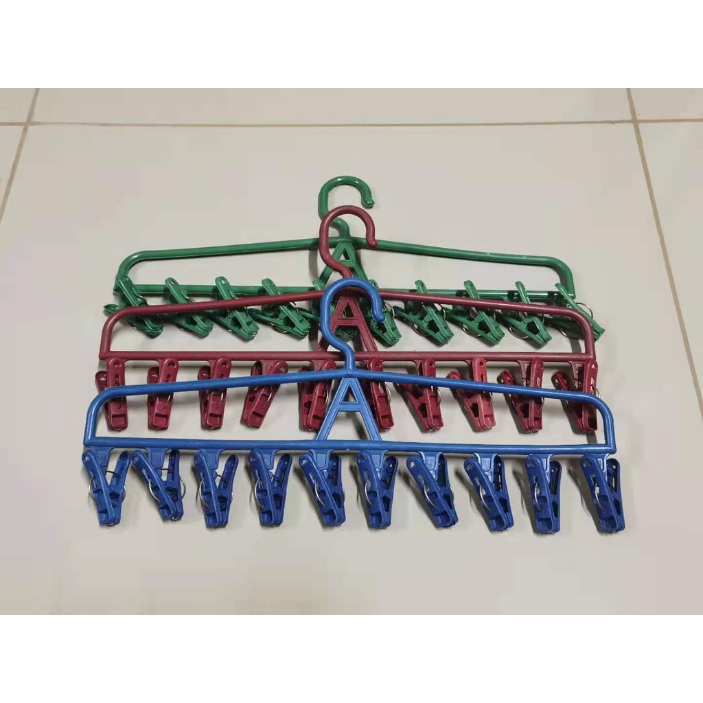 Clothes Hanger with Clip / Sipitan 10clips Hanger hanger clip 1PCS HIGH ...