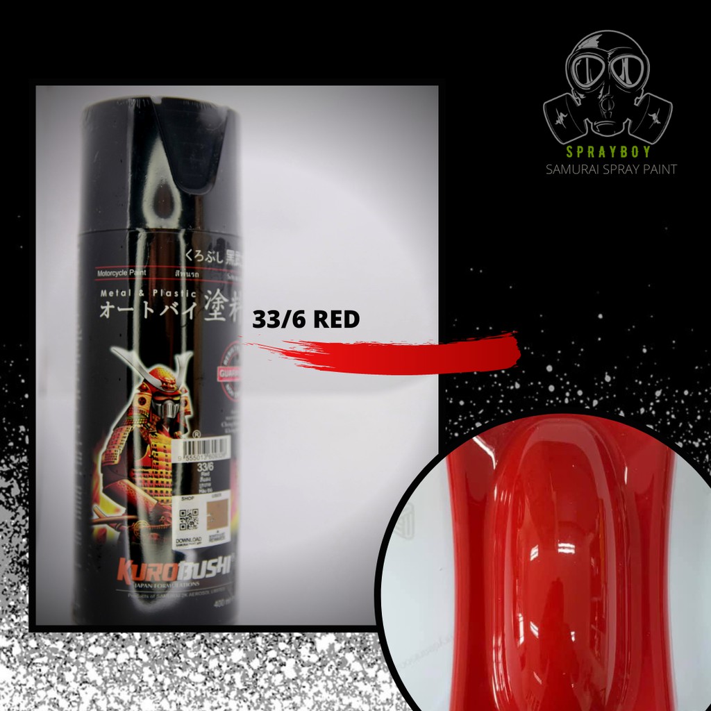 33/6 RED SAMURAI SPRAY PAINT 400ML | Shopee Philippines