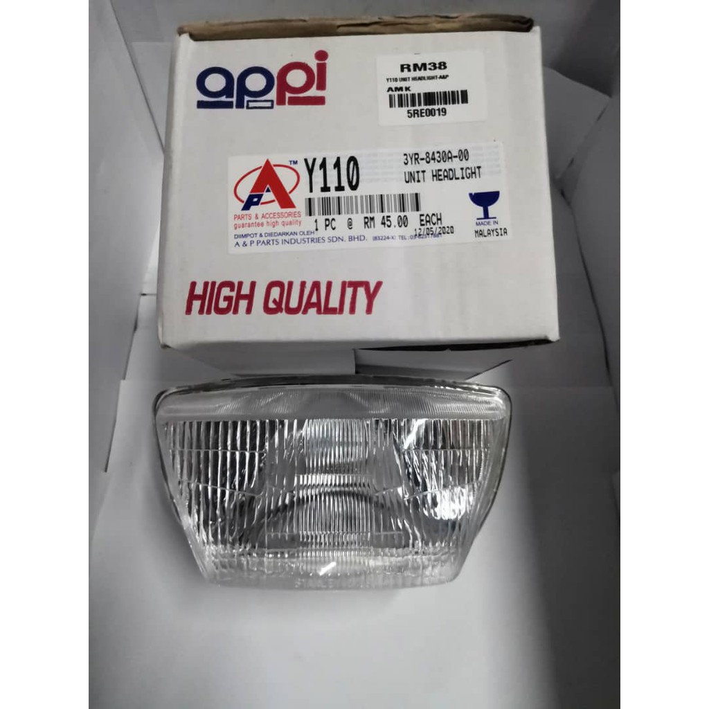 YAMAHA Y110 HEAD LAMP HEADLIGHT UNIT ASSY | Shopee Philippines