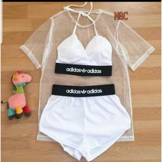 bangkok 3n1 sexy summer wear swimsuit (sitro top+bra+short) | Shopee ...