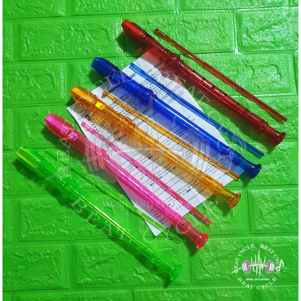 Flute Transparent Color with Recorder | Shopee Philippines
