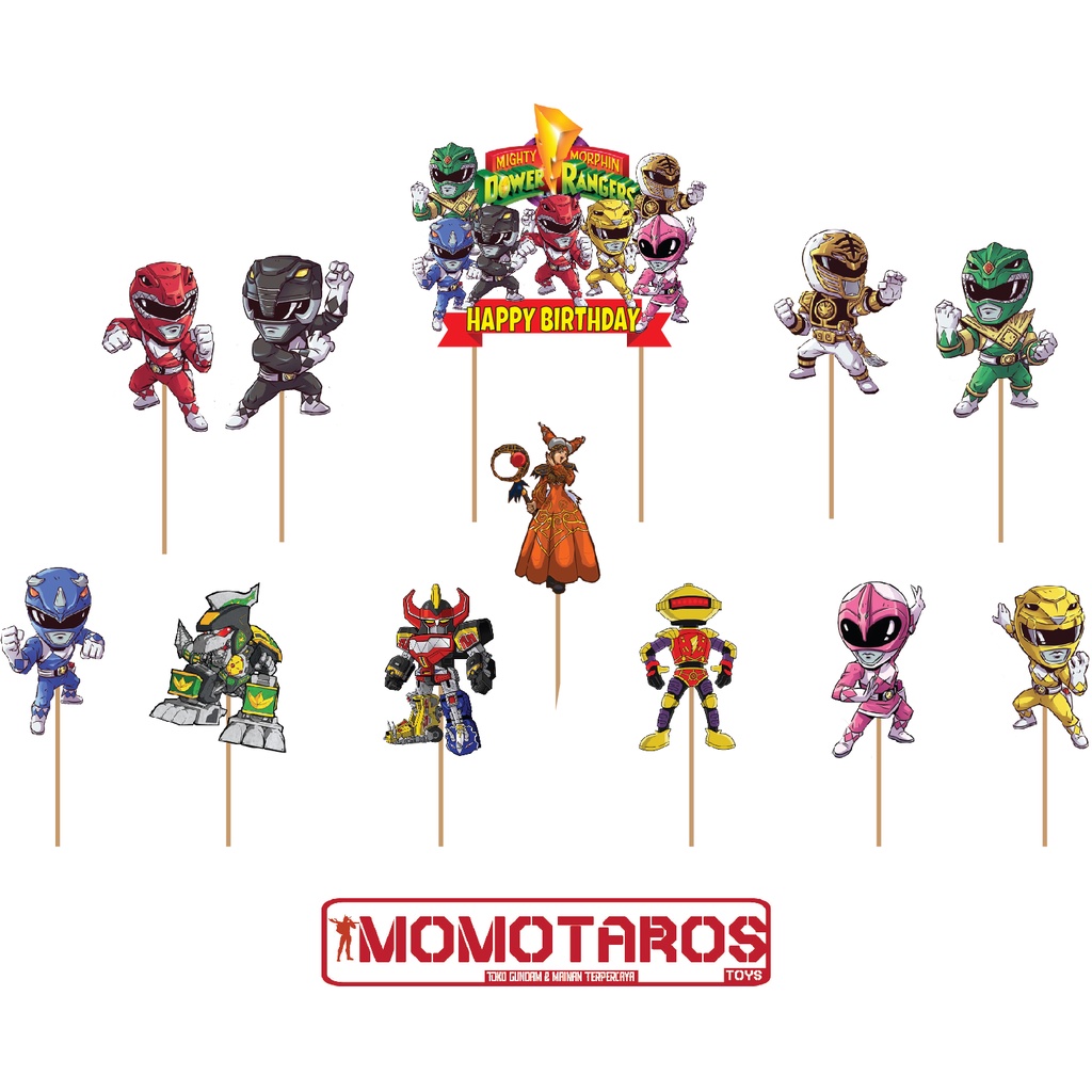 Power ranger Mighty Morphin cake Topper set | Shopee Philippines