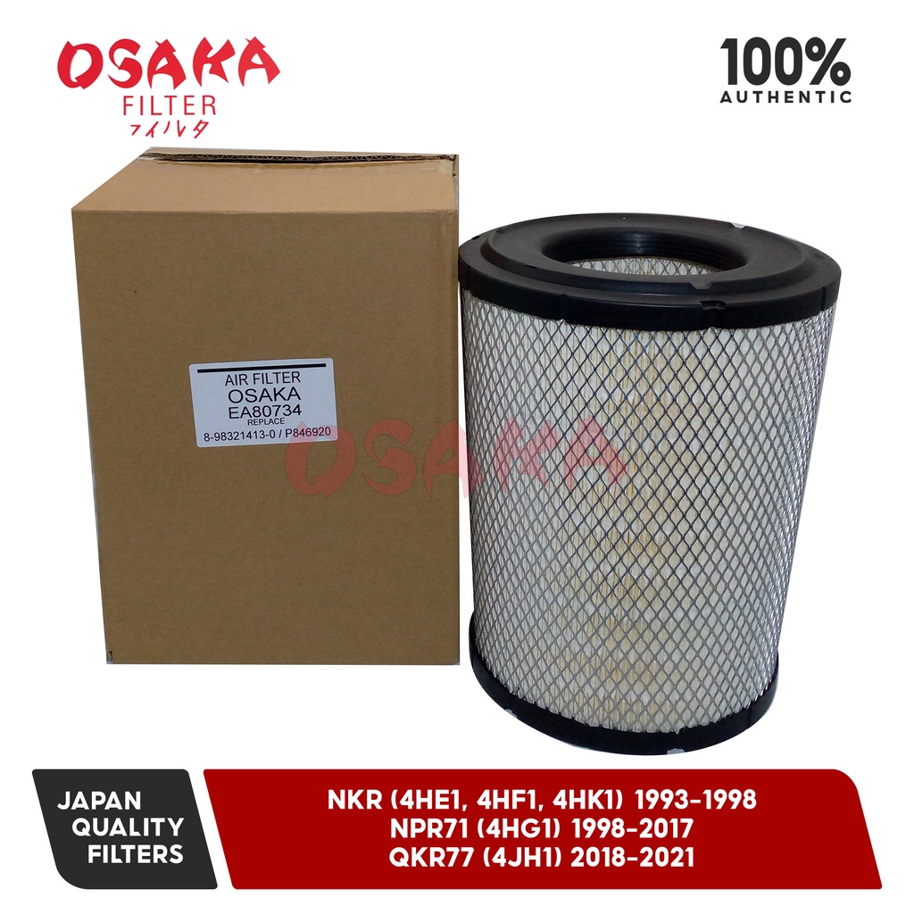 OSAKA AIR FILTER ISUZU ELF '18-UP NMR71 4JJ1 /NLR77H 3.0L 4JH1-TC /NQR ...