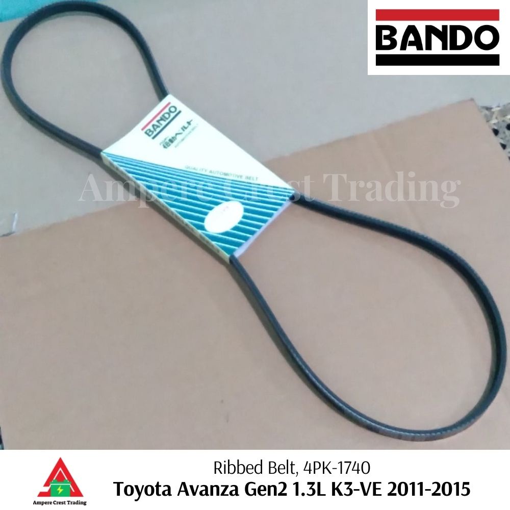 Bando Belt 4PK1740 Toyota Avanza Gen2 1.3L K3-VE 2011-2015 4PK-1740 ...