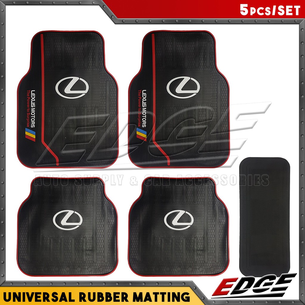 Universal Rubber Matting - LEXUS - 5pcs/set // 5in1 car mat floor guard ...