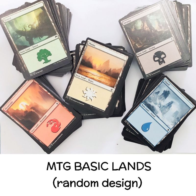 MTG BASIC LAND (Random Art) Used Magic The Gathering Trading Card Games ...