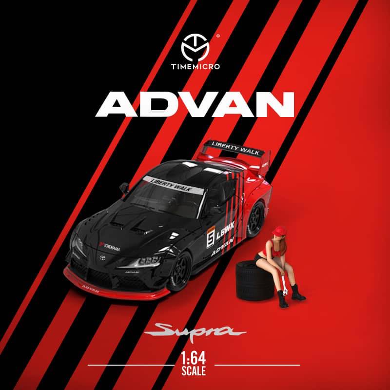 Time Micro 1/64 Scale Supra ADVAN w/ Figure Die-cast Car | Shopee ...