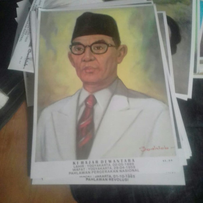 Indonesian National Hero Poster Ki Hajar Dewantara | Shopee Philippines