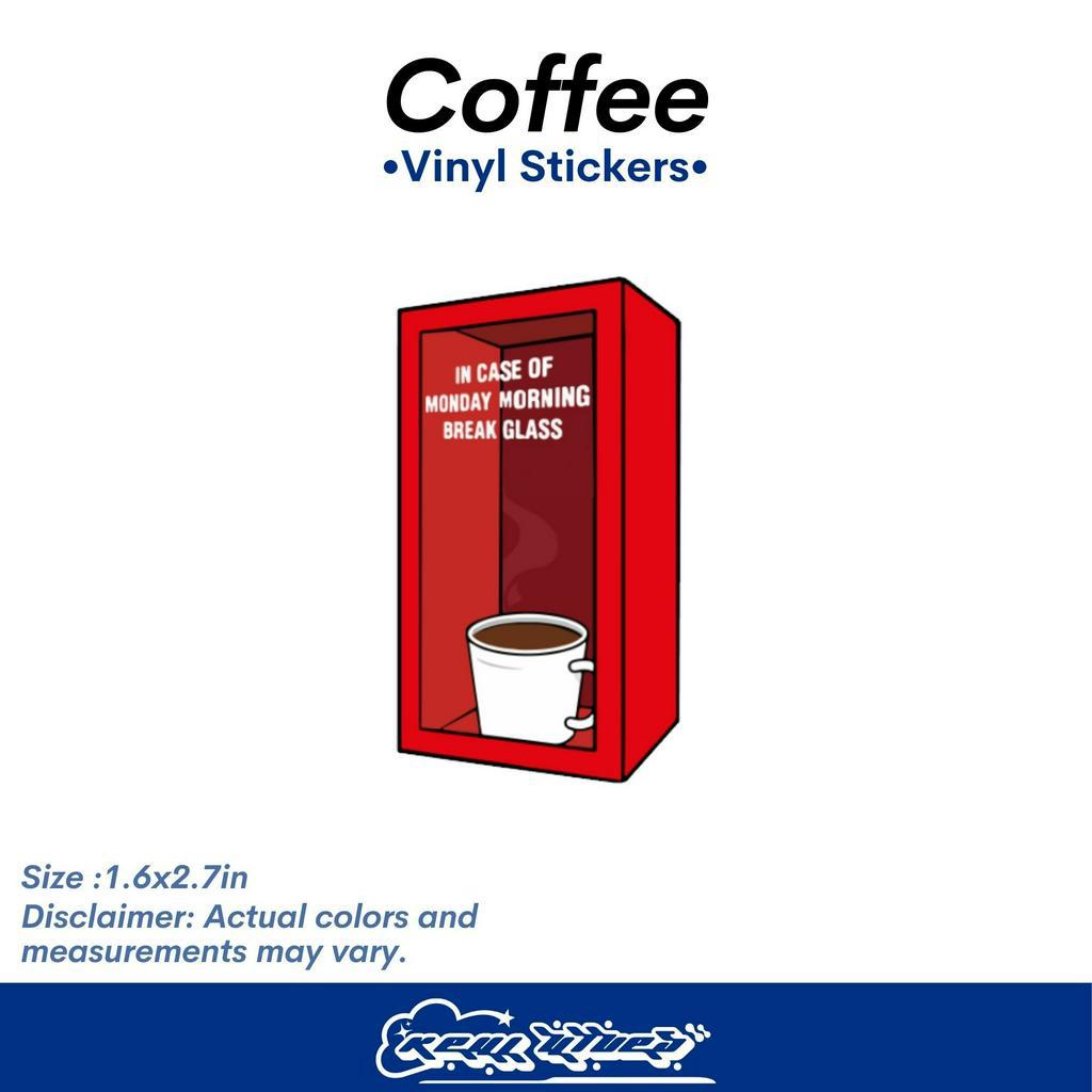 Coffee Emergency Monday Sticker cute funny quotes tumblr aesthetic ...