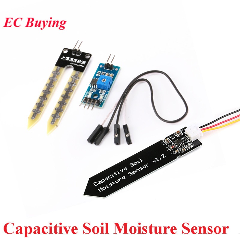 Capacitive Soil Moisture Hygrometer Detection Humidity Sensor Module Wide Voltage Analog ...