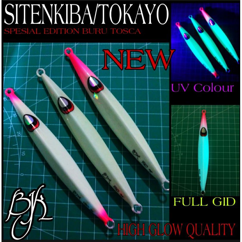 Sitenkiba/tokayo III 150g METAL JIG Fishing Bait FULL GID Blue TOSCA ...