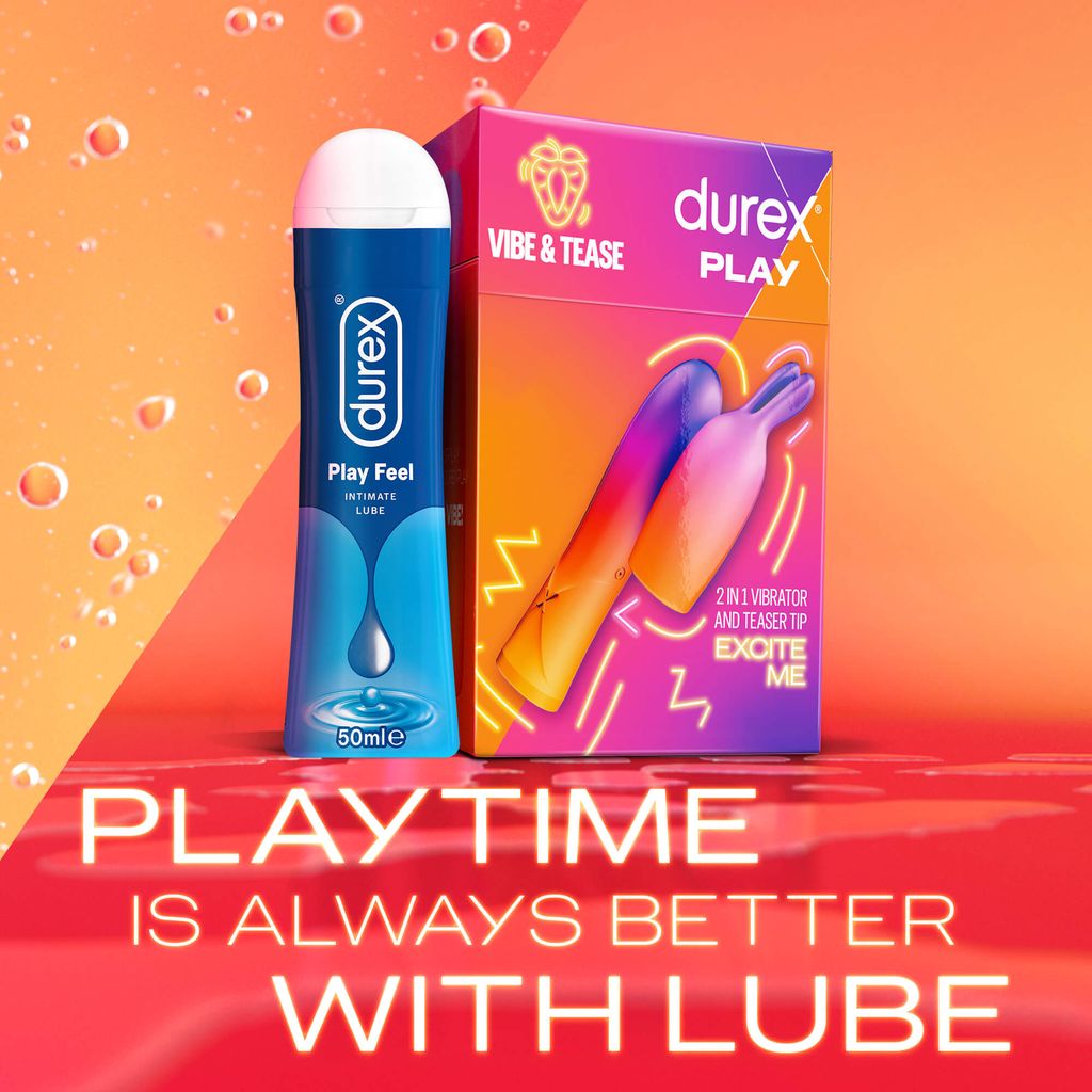 Durex Play Vibe & Tease 2-in-1 Vibrator and Teaser Tip (for woman)| Quiet Silent & Sensory Adult ...