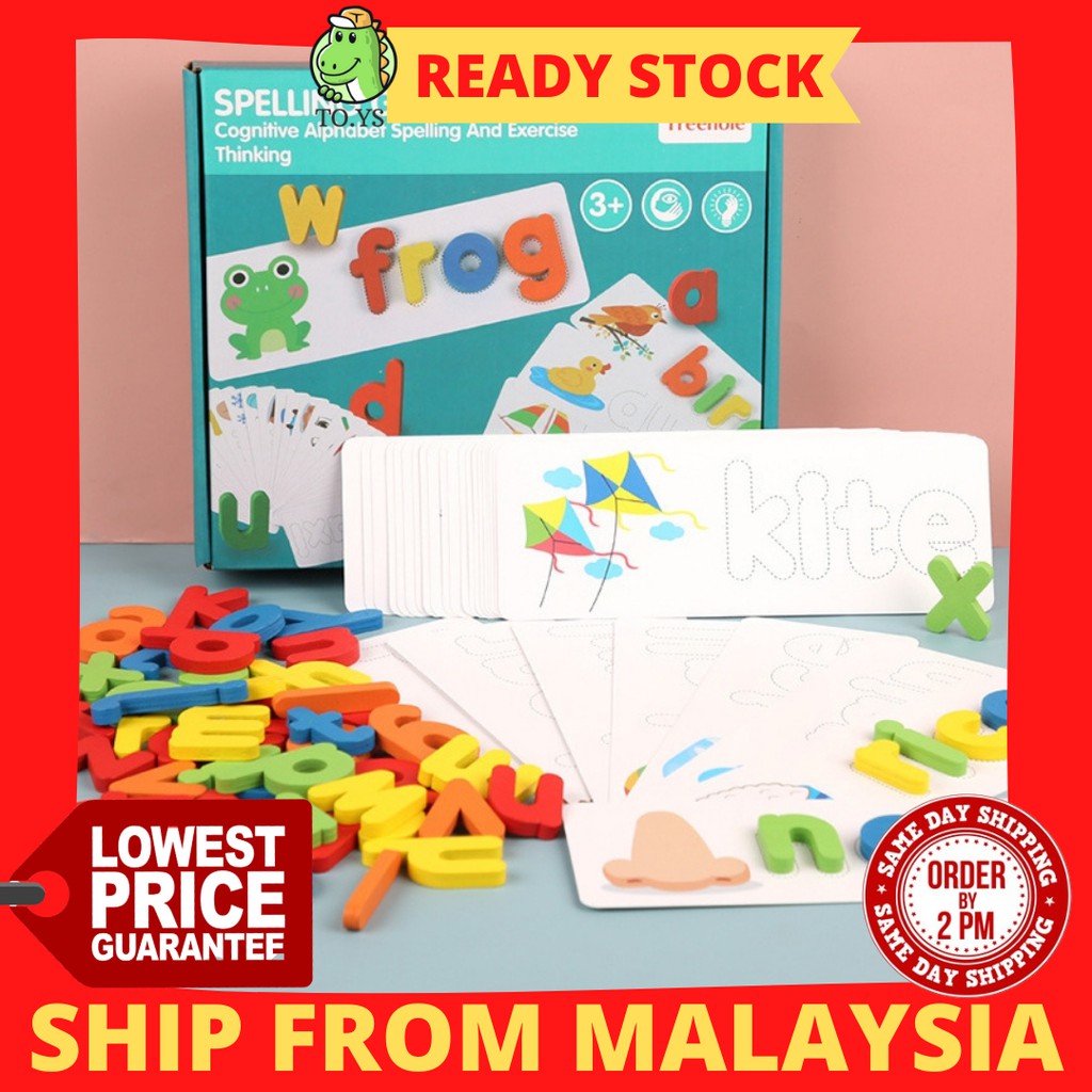 TO.YS Permainan Susun Word Spelling Mainan Puzzle Game English Letters ...
