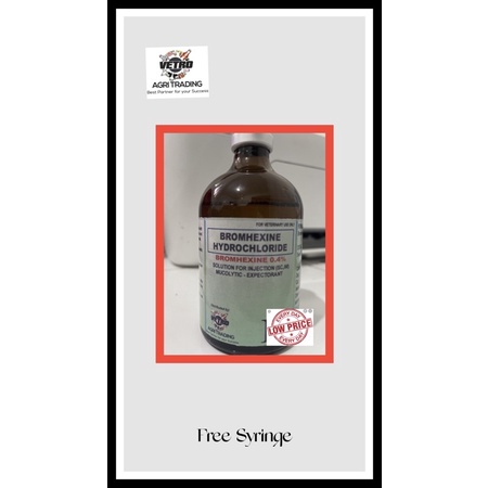 BROMHEXINE 0.4% Mucolytic-Expectorant 100ML- INJECTABLE | Shopee ...