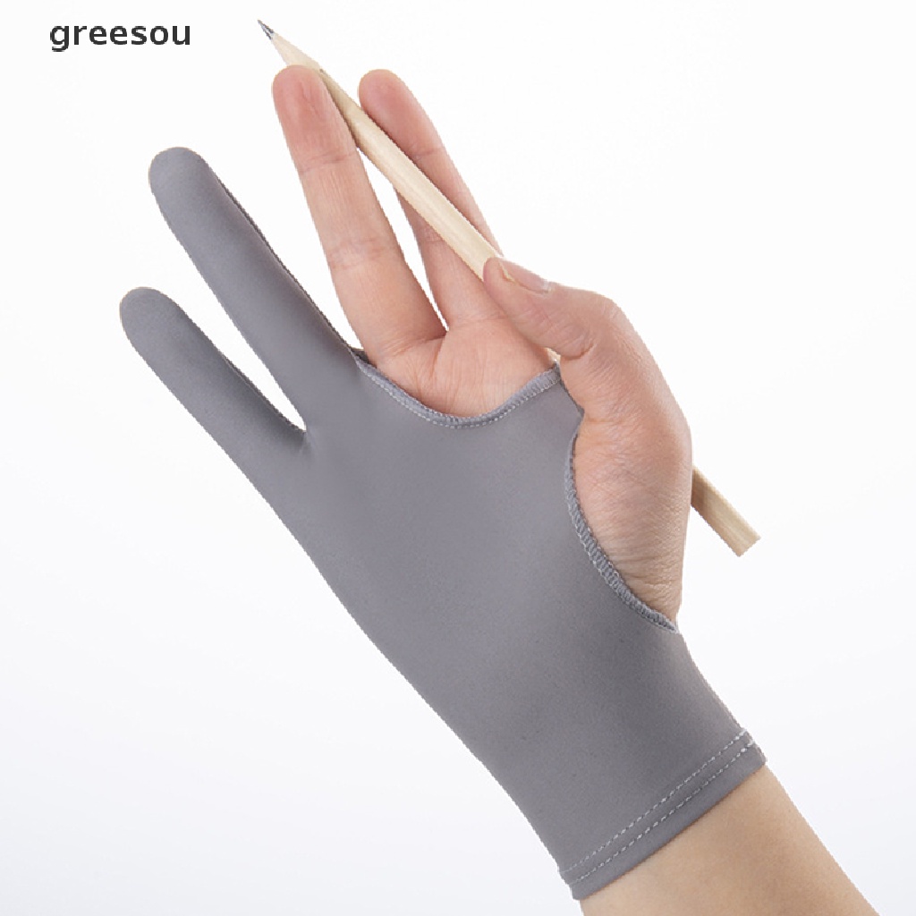 greesou 1pc Black 2 Fingers Anti-fouling Gloves Anti Touch Hand Drawing ...