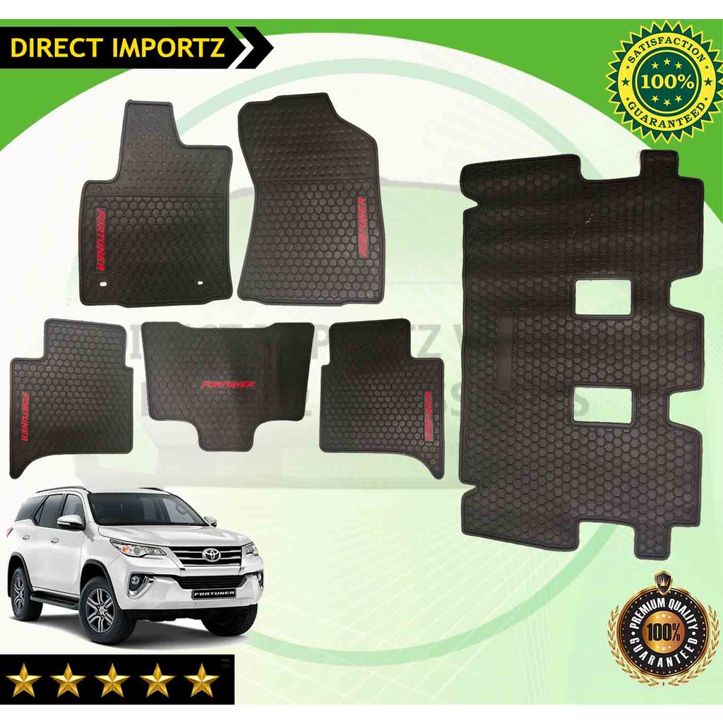 Toyota Fortuner 2016 to 2021 OEM Premium Rubber Matting Black Lining ...