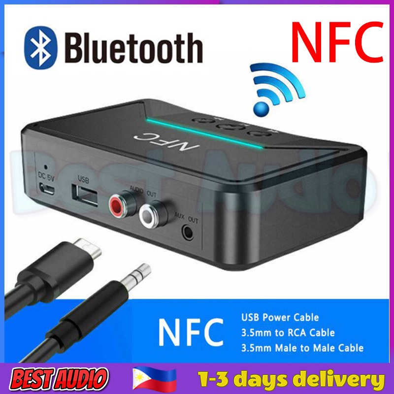 BT200 NFC Bluetooth Receiver 3.5mm AUX RCA Jack A2DP Hifi Wireless ...