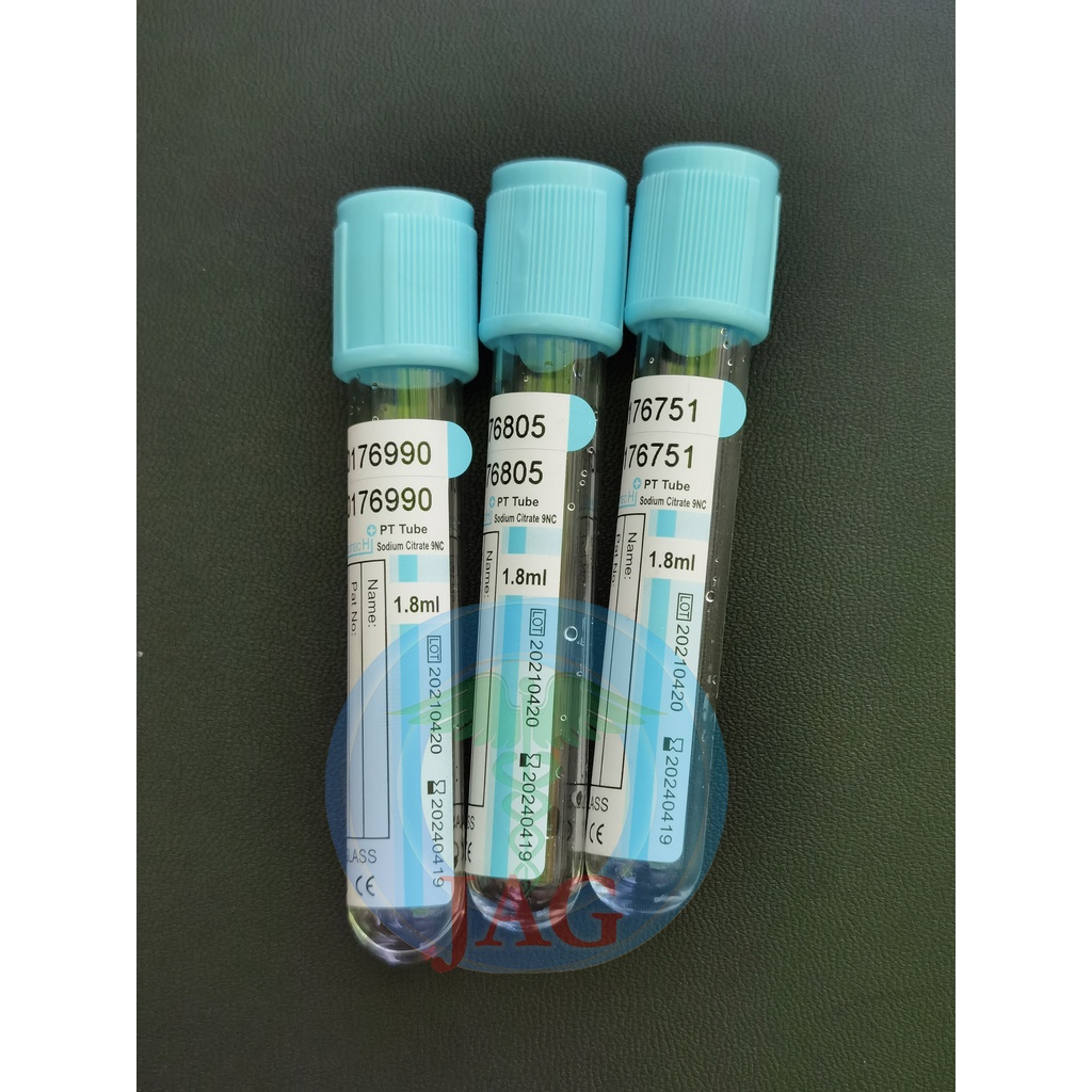 Vacutainer Tube | EDTA, Red, Black, Blue, Gray, Green, Yellow Top (1 PC ...