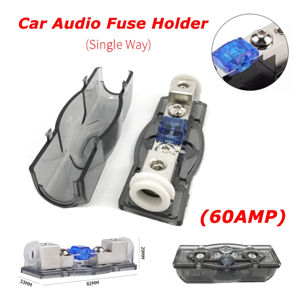 CPO (7058)12V 60A Stereo Audio Single Way Fuse Holder Power ...