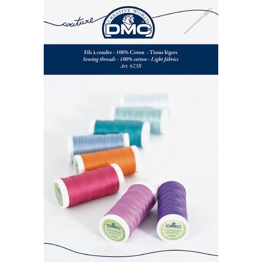 DMC Multipurpose Sewing Thread No. 60 cotton 1 Length 100 M. | Shopee ...