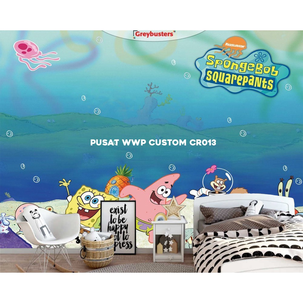 Custom 3D Spongebob wallpaper, Boys Room Wall wallpaper, sponge bob ...