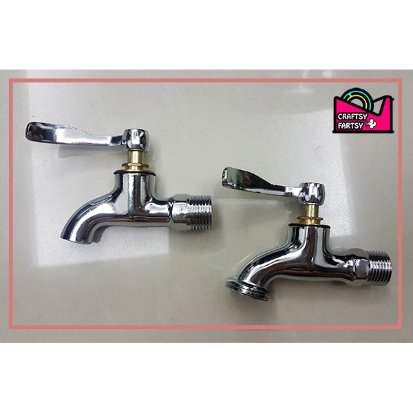 (PER PIECE) Chrome Plated Faucet Plain Bibb and w/ Hose Bibb | Shopee ...