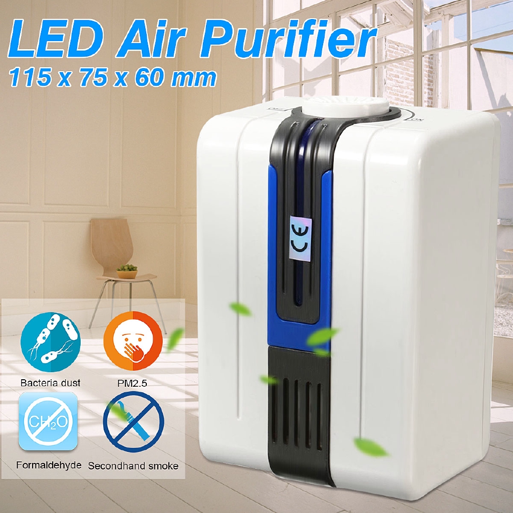 LED Air Purifier Ozone Ionizer Cleaner Fresh Clean Living Home Office ...