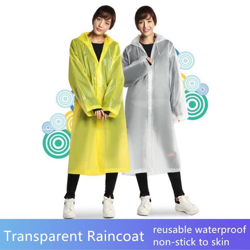 Long Transparent Raincoat Waterproof Reusable One Piece Raincoat for ...
