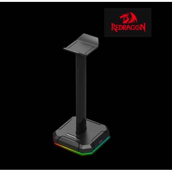 Redragon HA300 Black/White Scepter Pro Headset Stand RGB Backlit Gaming ...