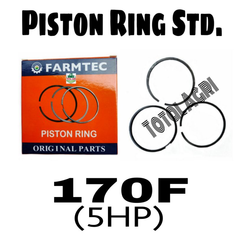 Piston Ring Set Std 170F Aircooled Diesel Engine 5HP | Shopee Philippines