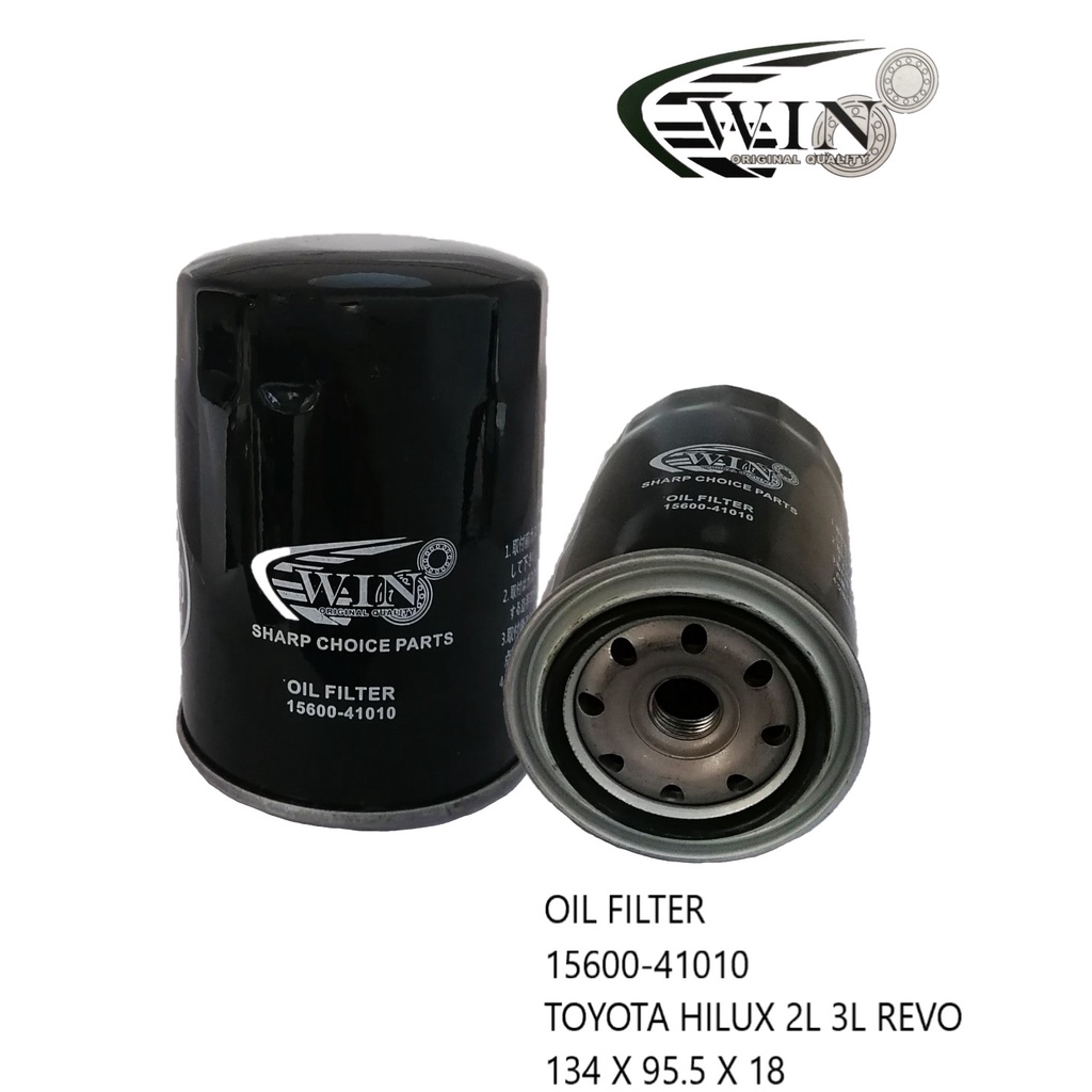 OIL FILTER ( 15600-41010 ) TOYOTA HILUX 2L 3L REVO 134 X 95.5 X 18 ...