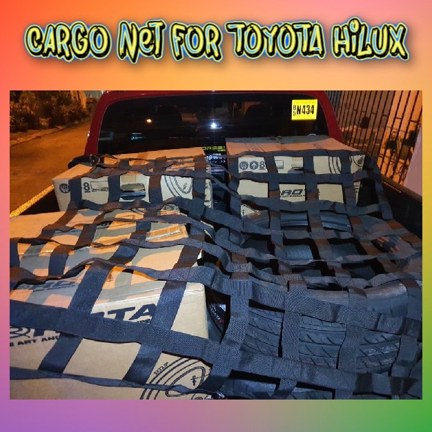 (TOYOTA HILUX) HEAVY DUTY CARGO NET FOR PICK UP with free storage bag ...