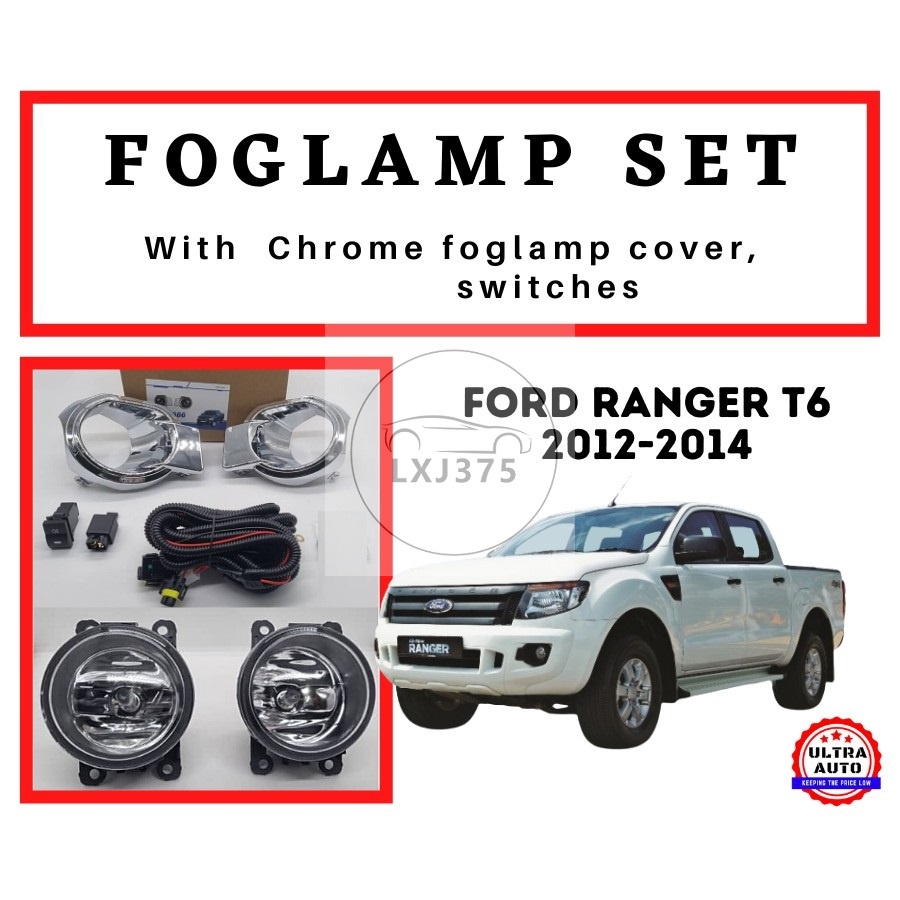 Car fog light for Ford Ranger T6 2012 2013 2014 Car bumper fog lamp lights Including Socket and ...