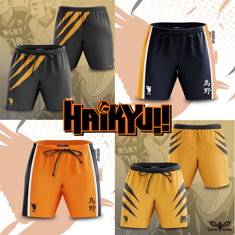 Anime Haikyuu Short Pants Men's 3D Print Msby Karasuno Cosplay Beach ...