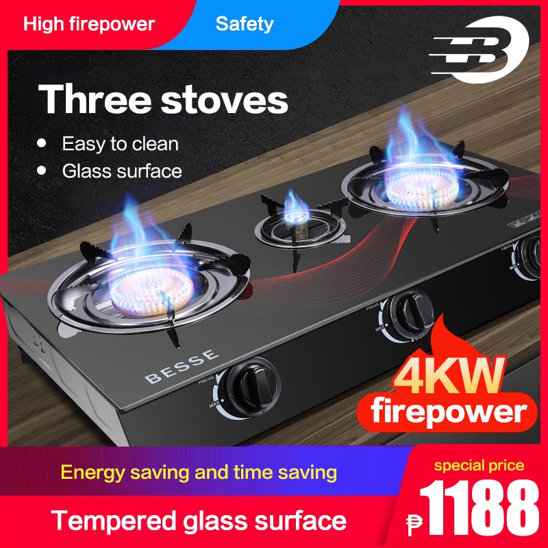 Shop gas stove three burner for Sale on Shopee Philippines