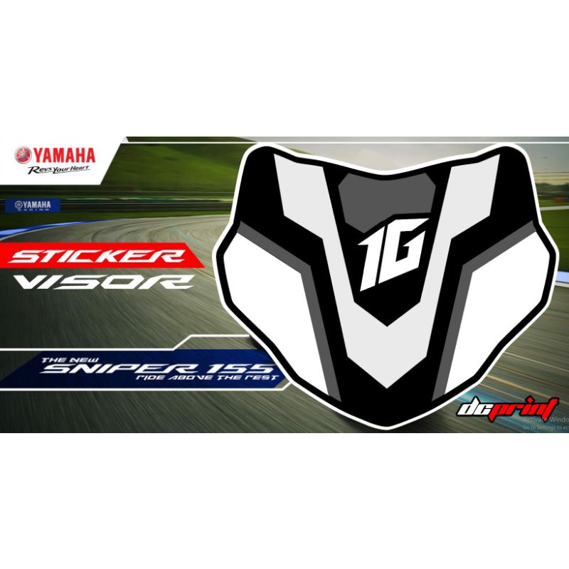 Sniper 155 Visor Sticker | Forged Carbon Sticker | Sniper 150 visor ...