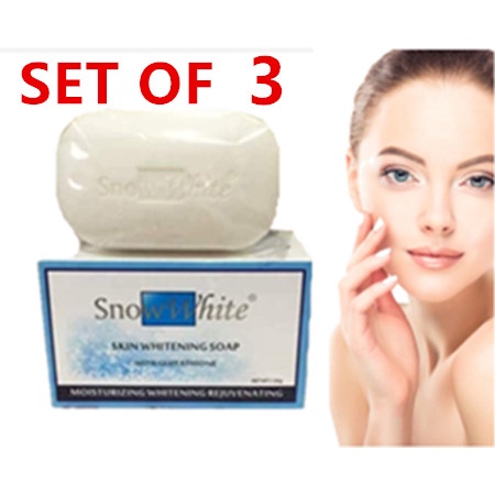 (SET OF 3 ) Snow white skin whitening soap 135g | Shopee Philippines